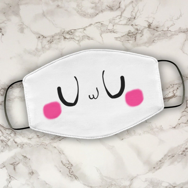 UwU Face Mask Social Distance Quarantine Face Mask Double | Etsy