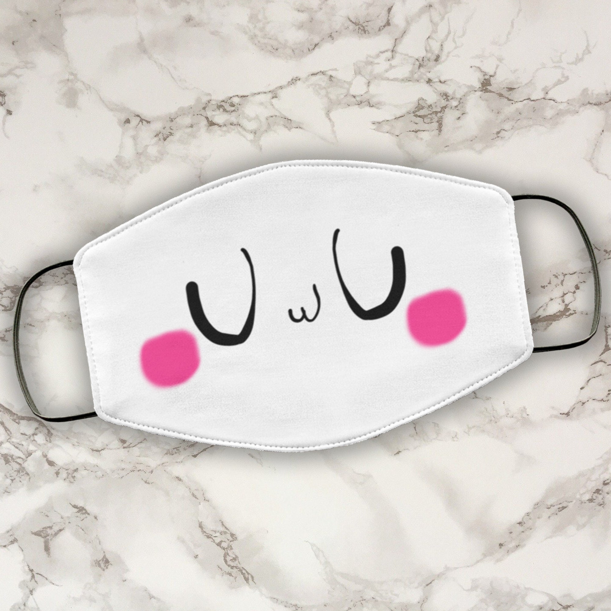 UwU Face Mask Social Distance Quarantine Face Mask Double | Etsy
