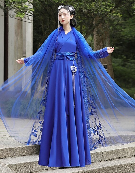 Royal Blue Original Hanfu/elegant Ancient Costume/chinese | Etsy