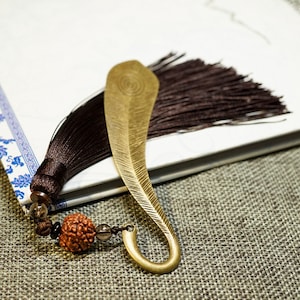 Chinese Metal Bookmarks With Tassel Vintage Bookmarkunique - Etsy