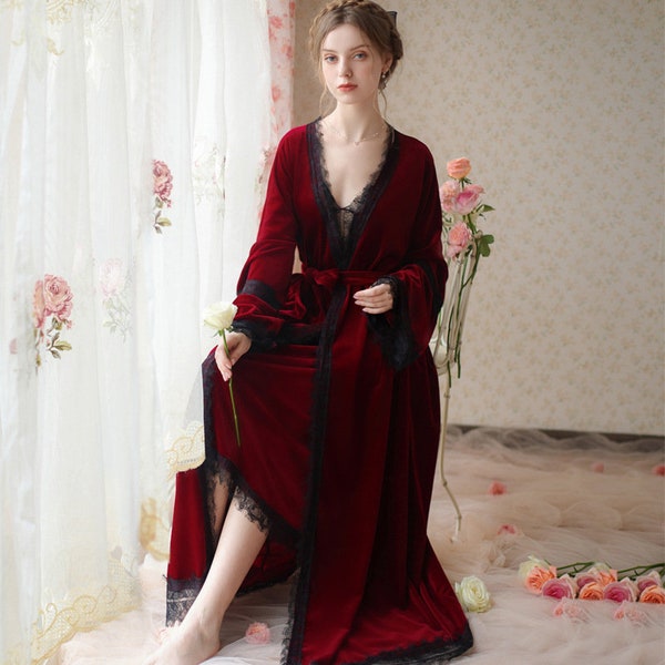 Velvet Robe - Etsy