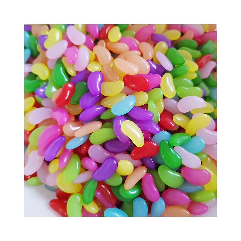 22mm Mini Resin Jelly Beans DIY Simulation Food Sweets Deco Parts Fake ...