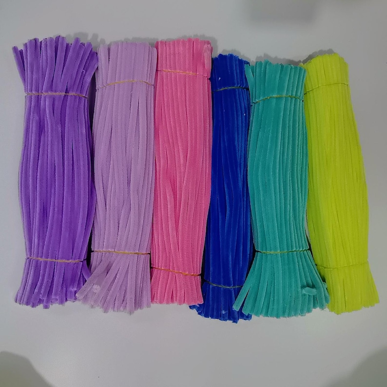 Fuzzy Wire Pipe Cleaners Bulk 30cm Chenille Stem Fuzzy Bendable Wire ...