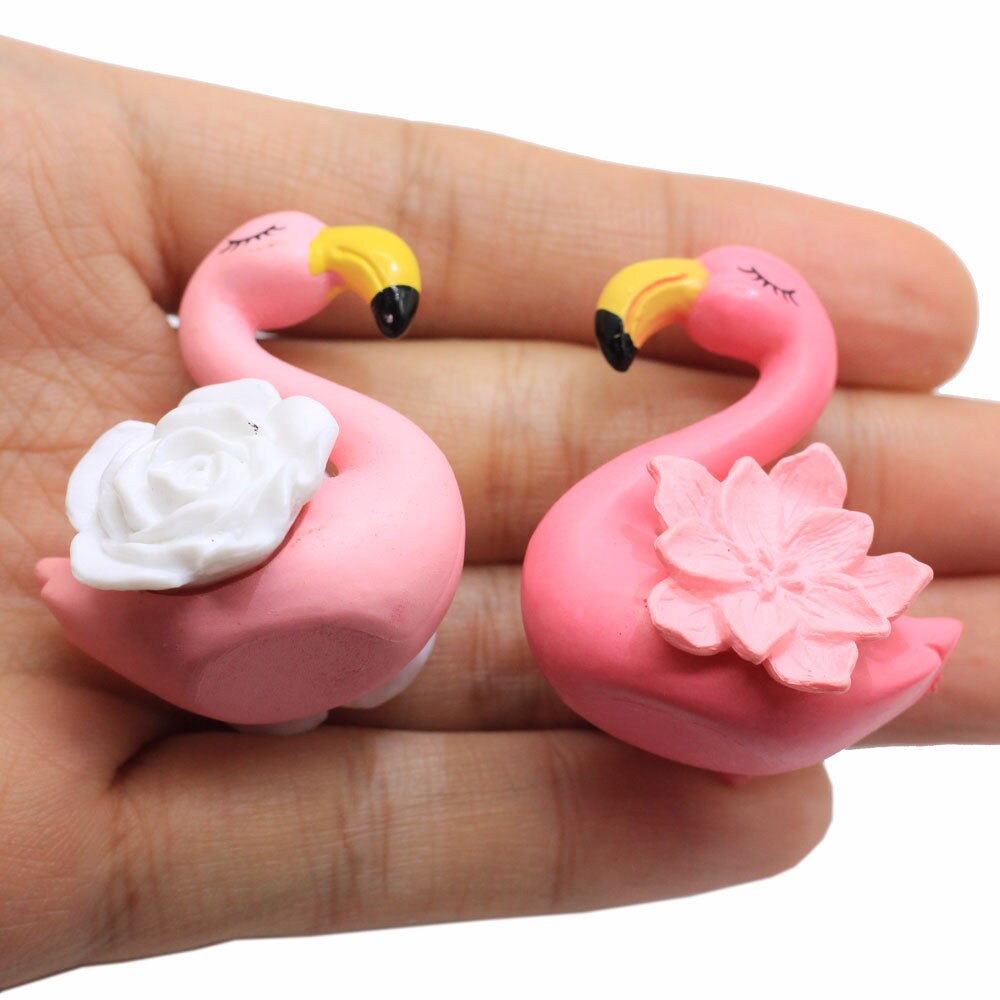 40mm Mini Cute Flamingo Mini Figures Love Animal Home | Etsy
