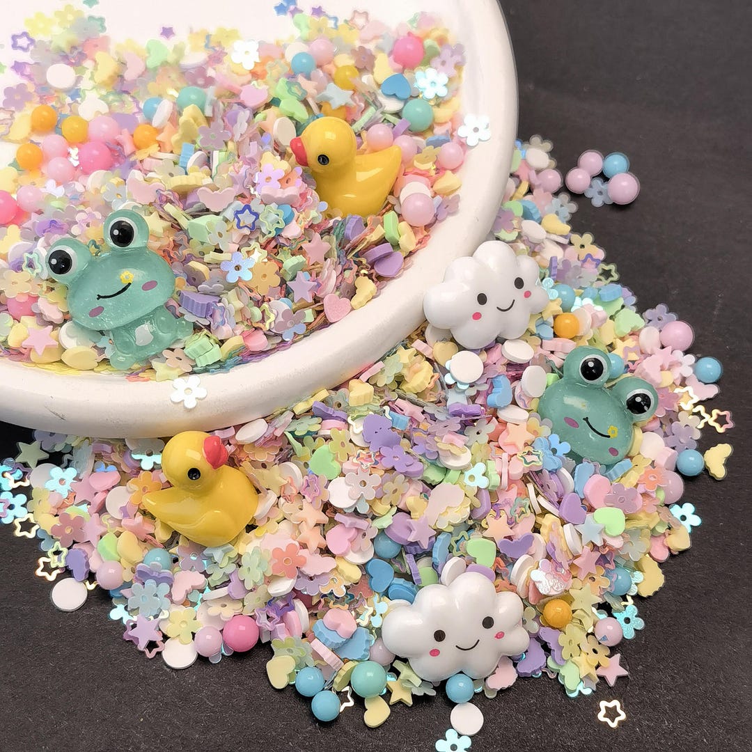 Summer Themed Kawaii Cloud Duck Frog Polymer Clay Sprinkles for Crafts ...