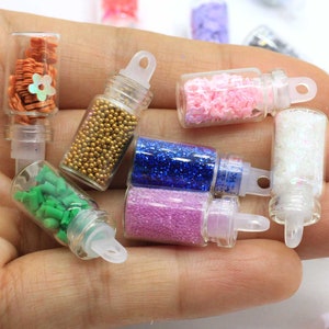 24pcs 48pcs Kit Nail Art Decorations Acrylic Vial Mix Rhinestone Beads ...