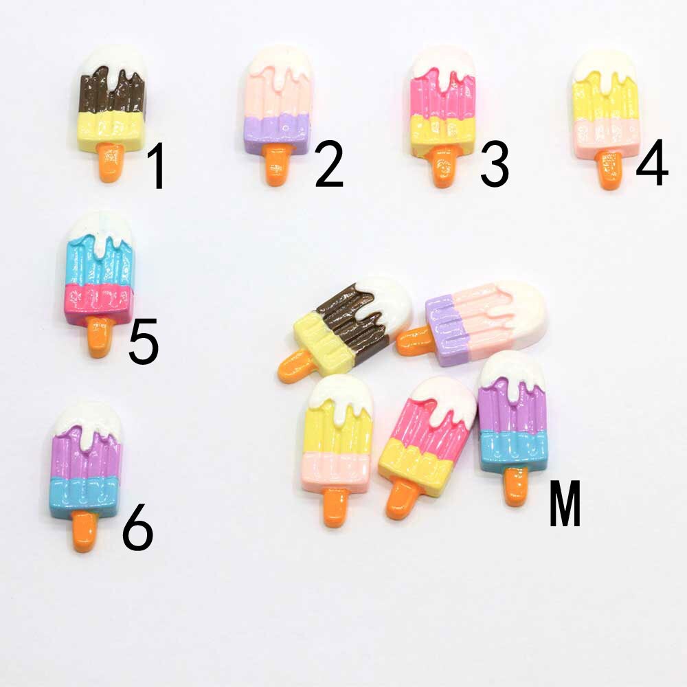 NEW Arrival Rainbow Ice Cream Stick Resin Flat Back Cabochon - Etsy