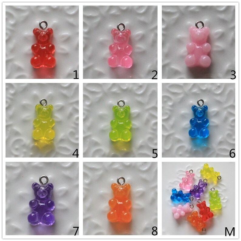 Addition Slime Charm Simulated Gummy Bear Candy For Polymer | Etsy