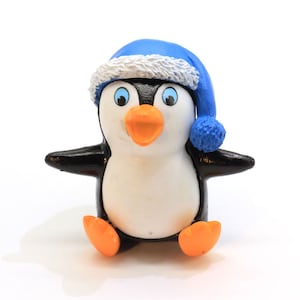 4pcs/set DIY Crafts Mini Winter Penguin Miniature Figurine Christmas ...