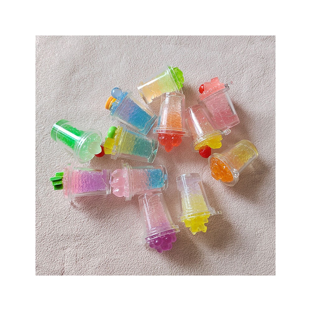 Cute 3D Luminous Mini Fruit Juice Cabochons Flatback Resin Diy Charm ...