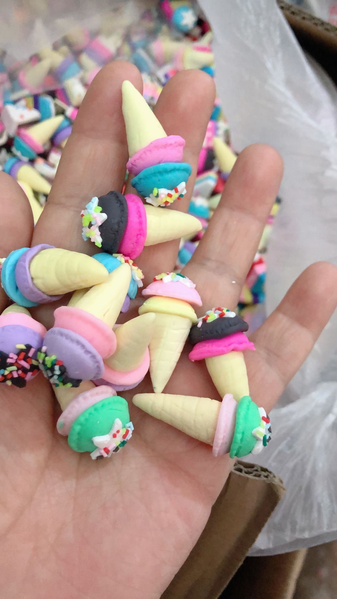 Cute Clay Popsicle 3D Polymer Clay Ice Cream for Crafts Making ...