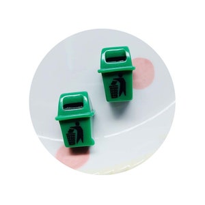 Mini Garbage Bin Toy Trash Can Model Resin Miniature Kids Push Toy - Etsy