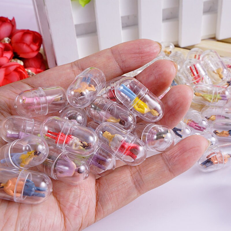 100pcs Clear Fake Capsules Transparent Pill Plastic Charms Put - Etsy