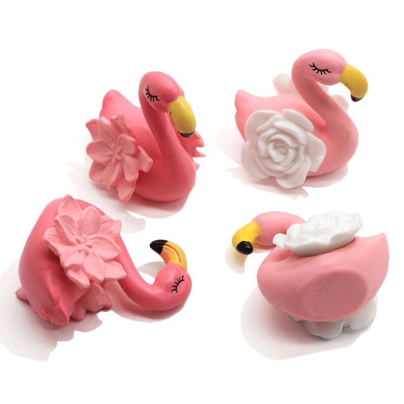 40mm Mini Cute Flamingo Mini Figures Love Animal Home | Etsy