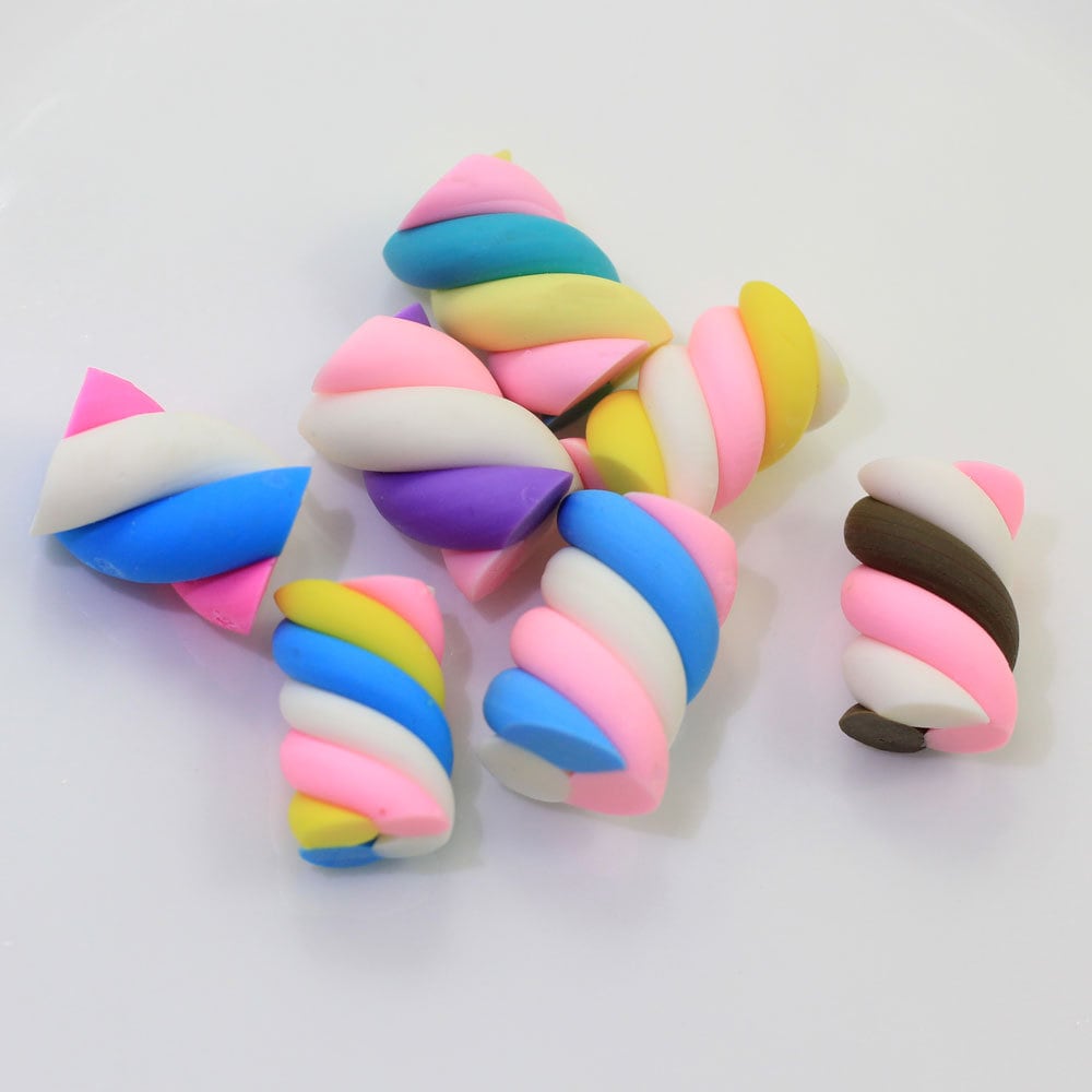 Mix Color 15mm Cute Handmade Clay Cotton Candy Polymer Clay - Etsy