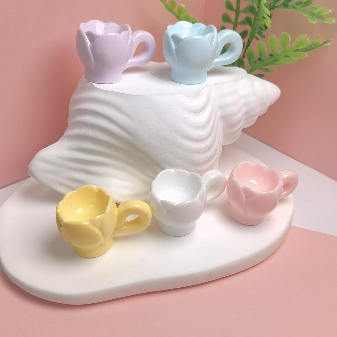 Mini Cup Shape Resin 3D Simulation Cups Figures for DIY Micro Resin ...