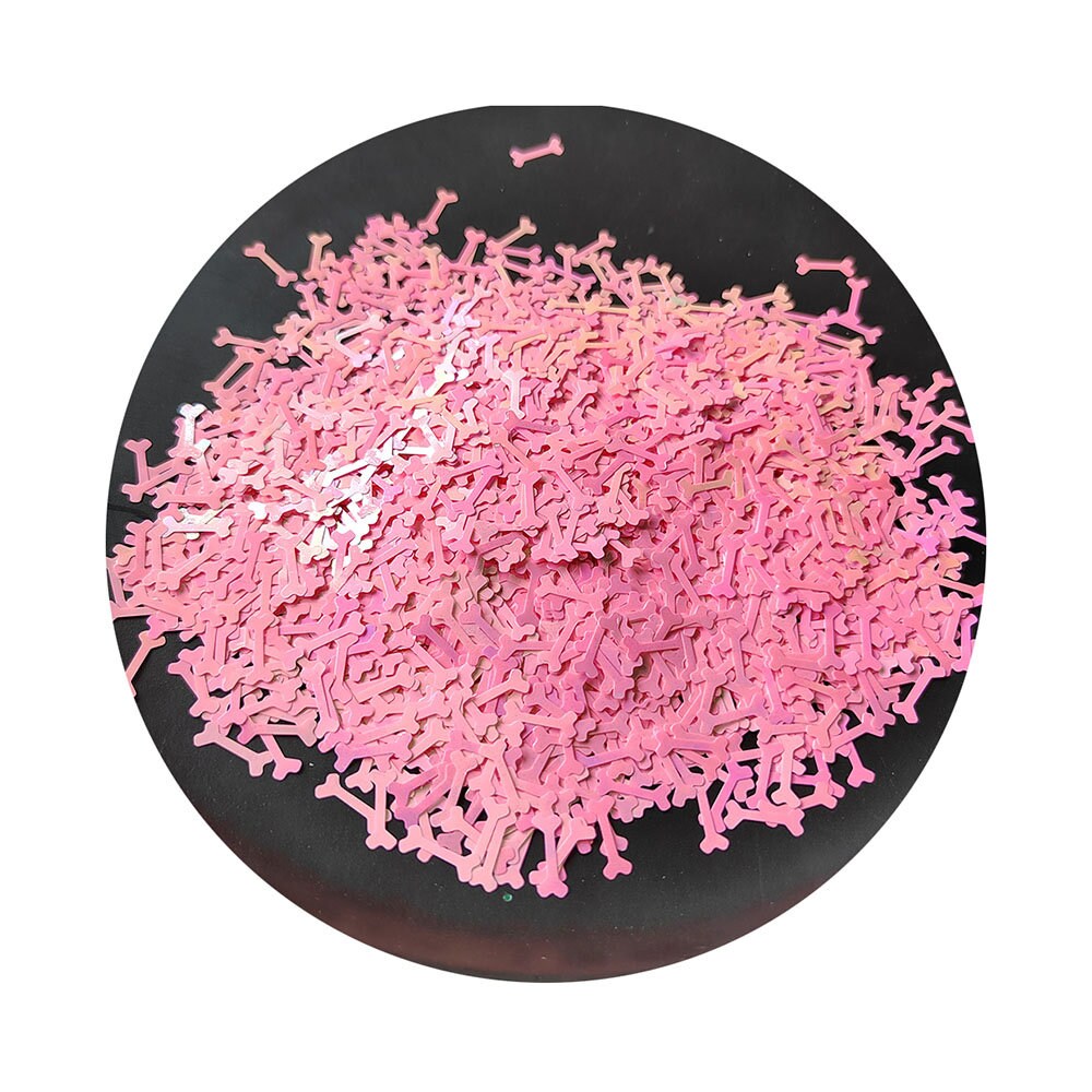 Pink Bone Glitter Confetti Table Scatter,tumblers,slime,deco Crafts - Etsy