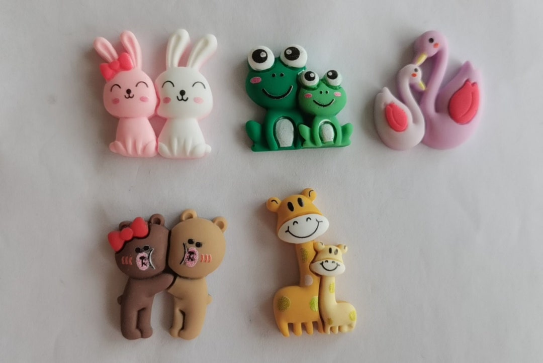 Kawaii Resin Mini Animals Flatback Cabochon DIY Decorative Craft ...