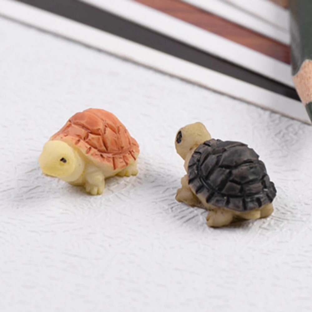 Resin Turtle Ornament Family Micro Landscape Decoration Mini Turtle ...