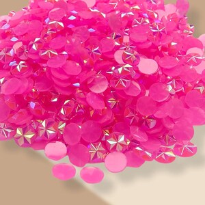 Jelly Snowflake Starburst Light Pink AB Resin Rhinestone Rhinestones ...