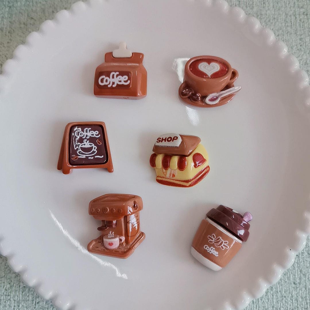 Cute Coffee Series Coffee Bar Coffee Cup Resin Cabochon Flatback ...