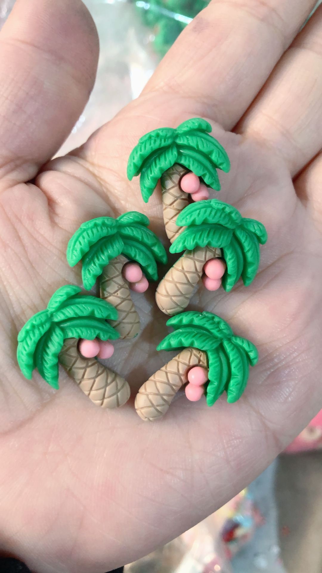 Cute Resin Coconut Tree Flatback Cabochons Miniature Art DIY - Etsy