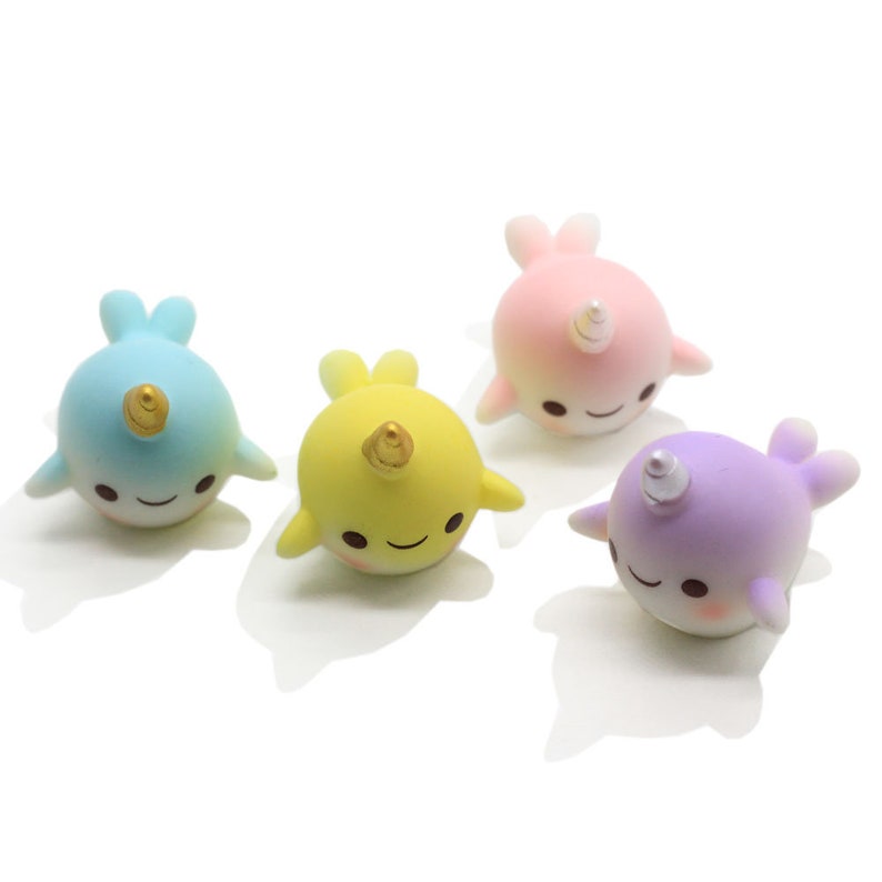 Kawaii 3D Unicorn Dolphin Miniature Resin Figurine DIY - Etsy
