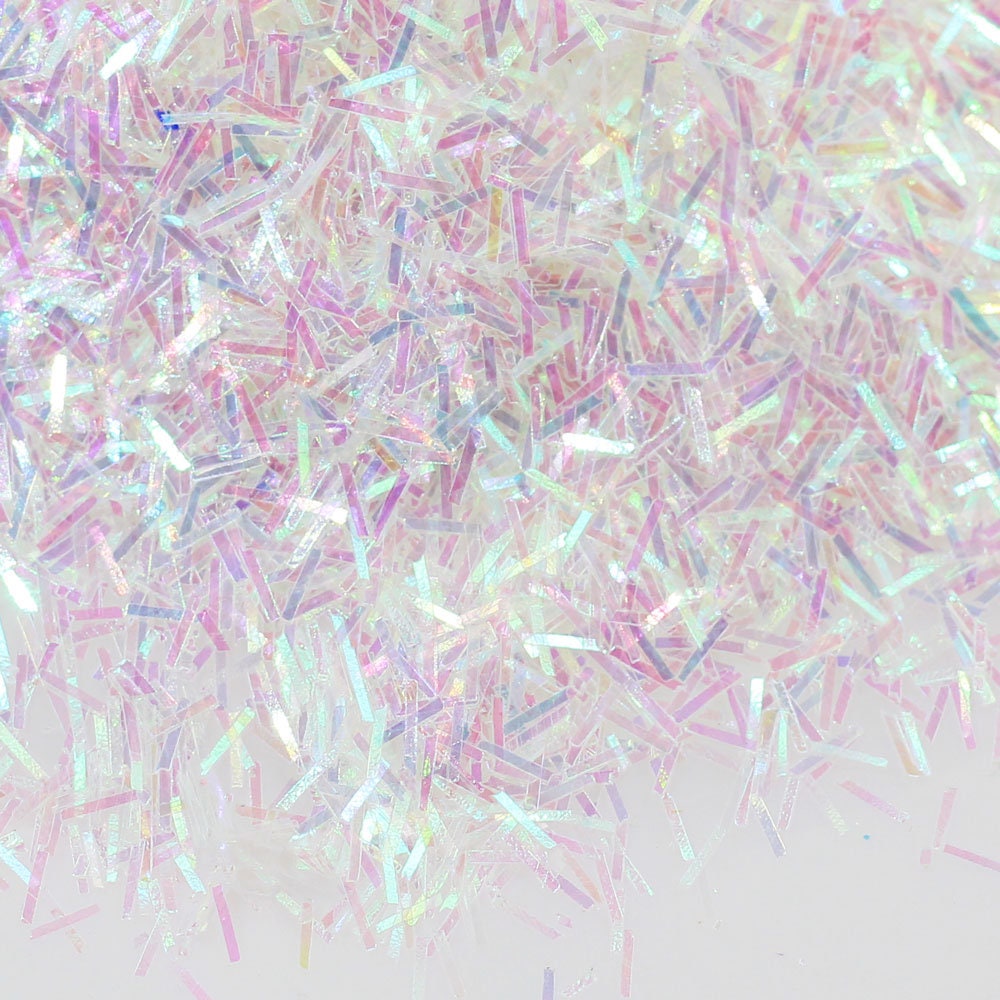 50/100/200/500 Grams 2.5mm Gold Silver Holographic Glitter Tinsel Bar ...