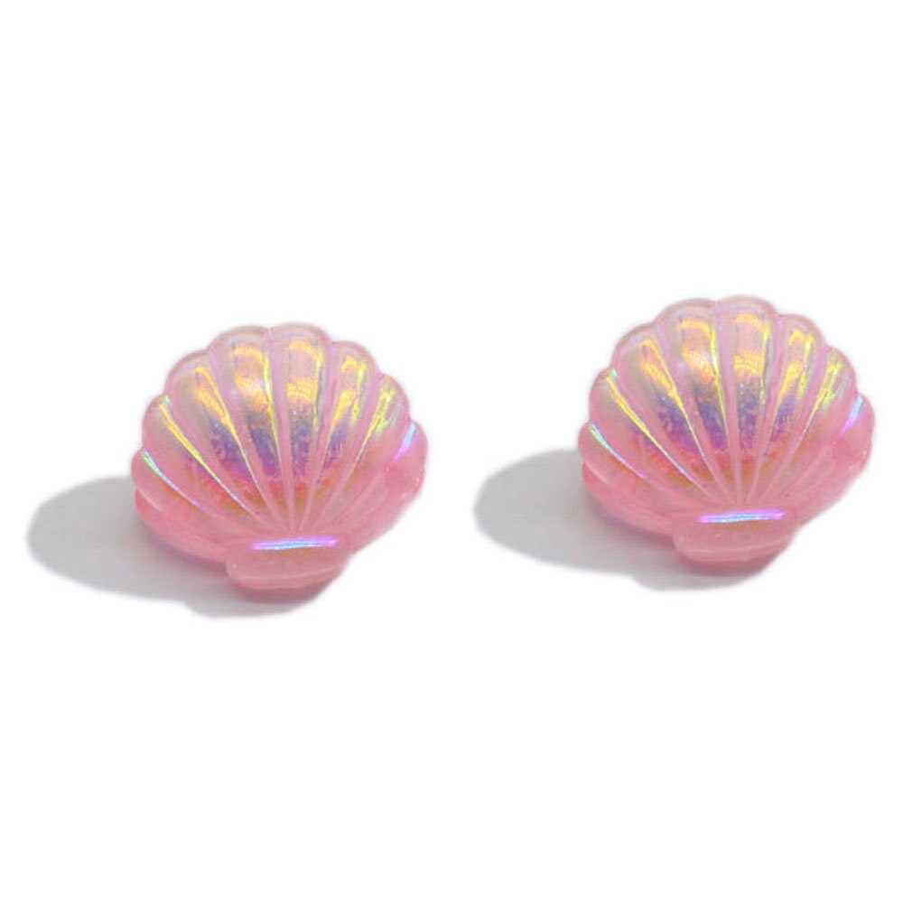 Kawaii Cute Color Plated Pearl Shells Flat Back Resin Cabochons ...