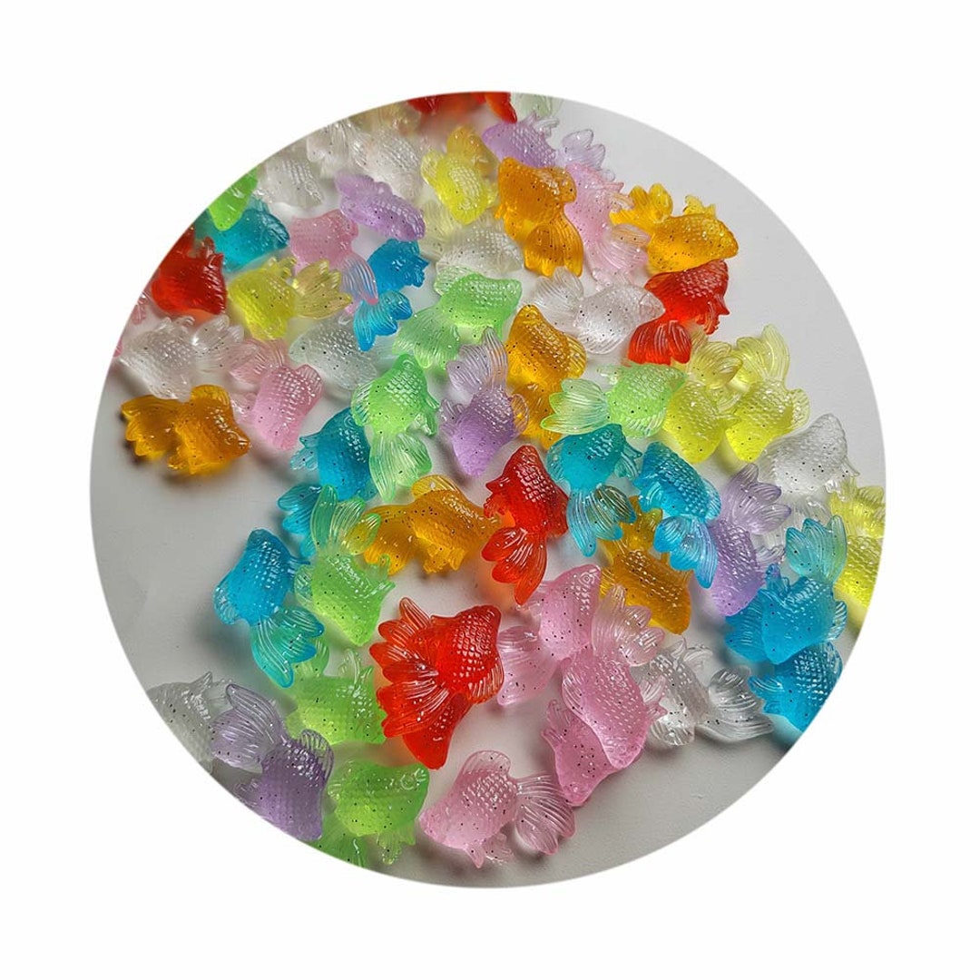 Mini Koi Fish Figurines Artificial Fish Kids Toy Resin Luminous ...