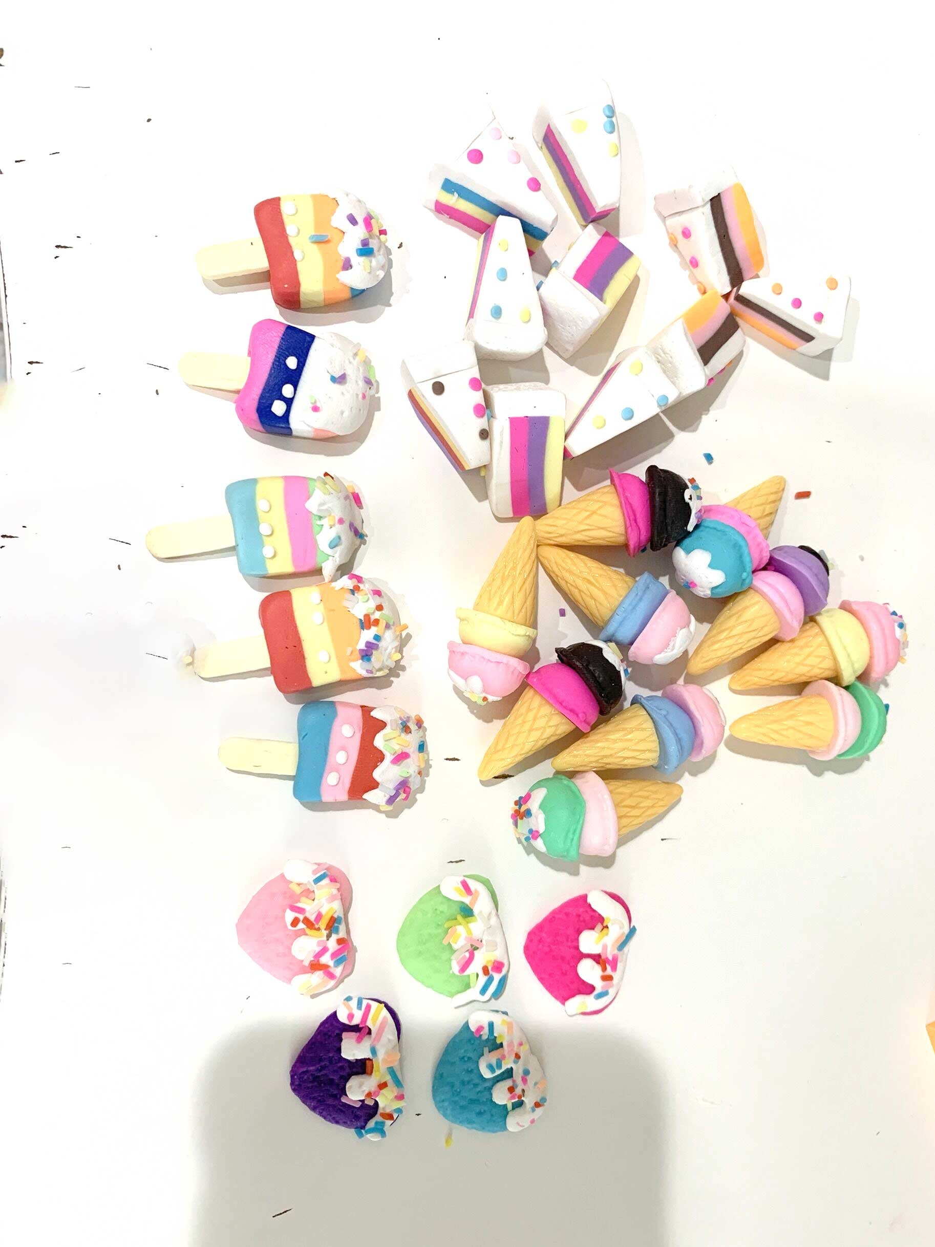 Cute Clay Popsicle 3D Polymer Clay Ice Cream for Crafts Making ...