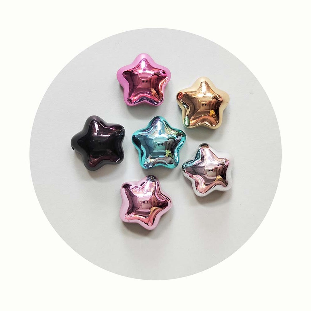 Mini Cute 16mm Shining Stars Flat Back Resin Scrapbooking DIY Jewelry ...