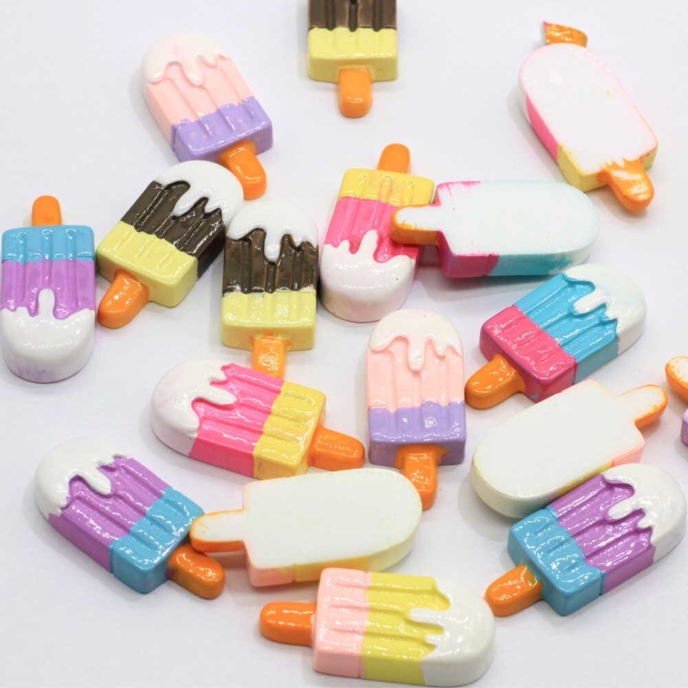 NEW Arrival Rainbow Ice Cream Stick Resin Flat Back Cabochon - Etsy