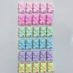 16mm New Resin Cute Mixed Mini Solid Bear Flat Back Cabochon ...