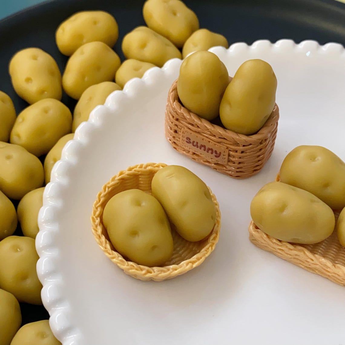 Classic Toys Resin Mini Food Figures Miniture Potato for Doll House ...