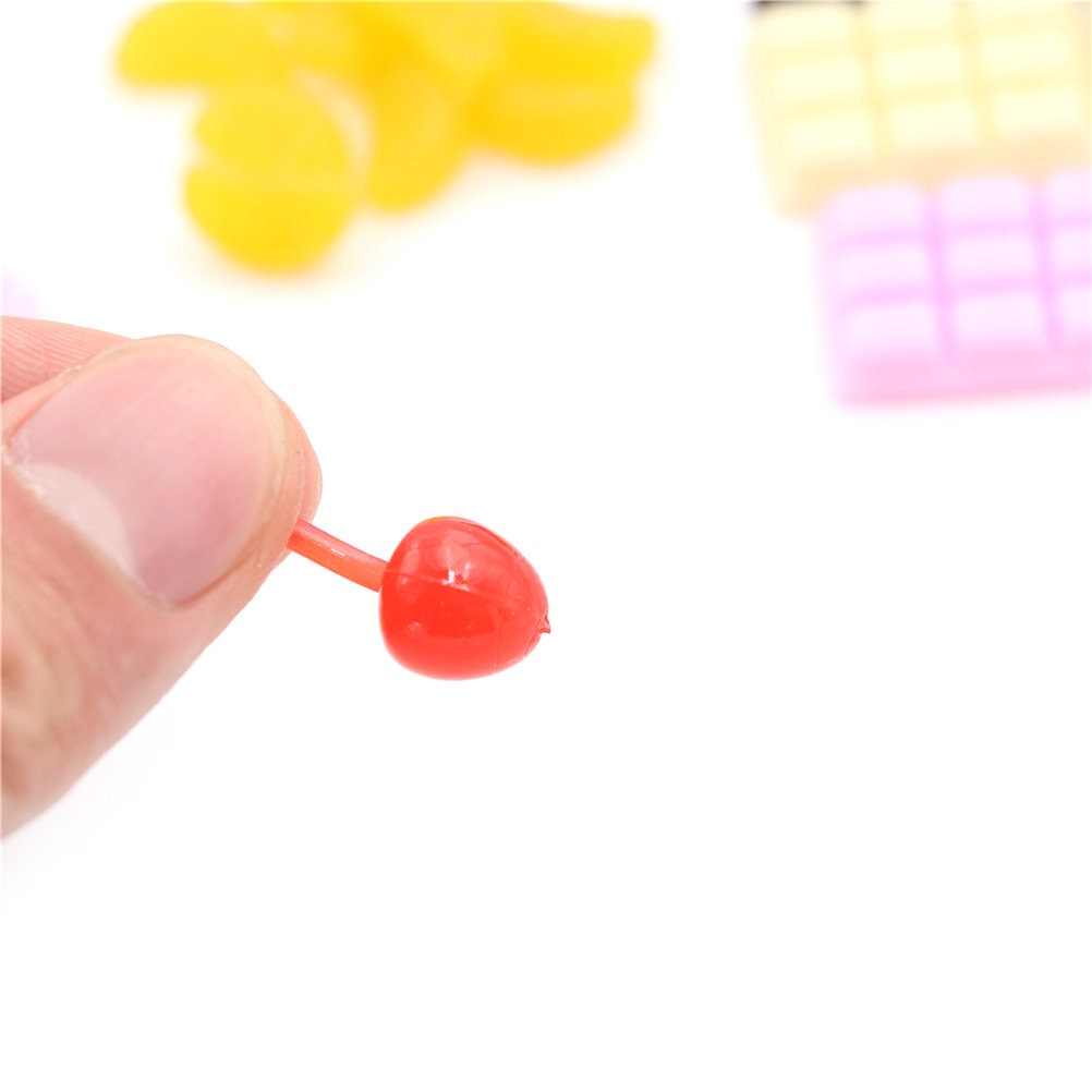 3D Simulation Food Fake Cherries Miniature DIY Decorative - Etsy