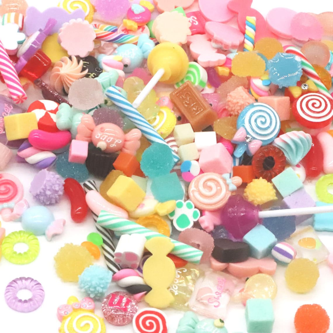 Wholesale 50/100PCS Various Resin Fake Candy Cabochons Random - Etsy