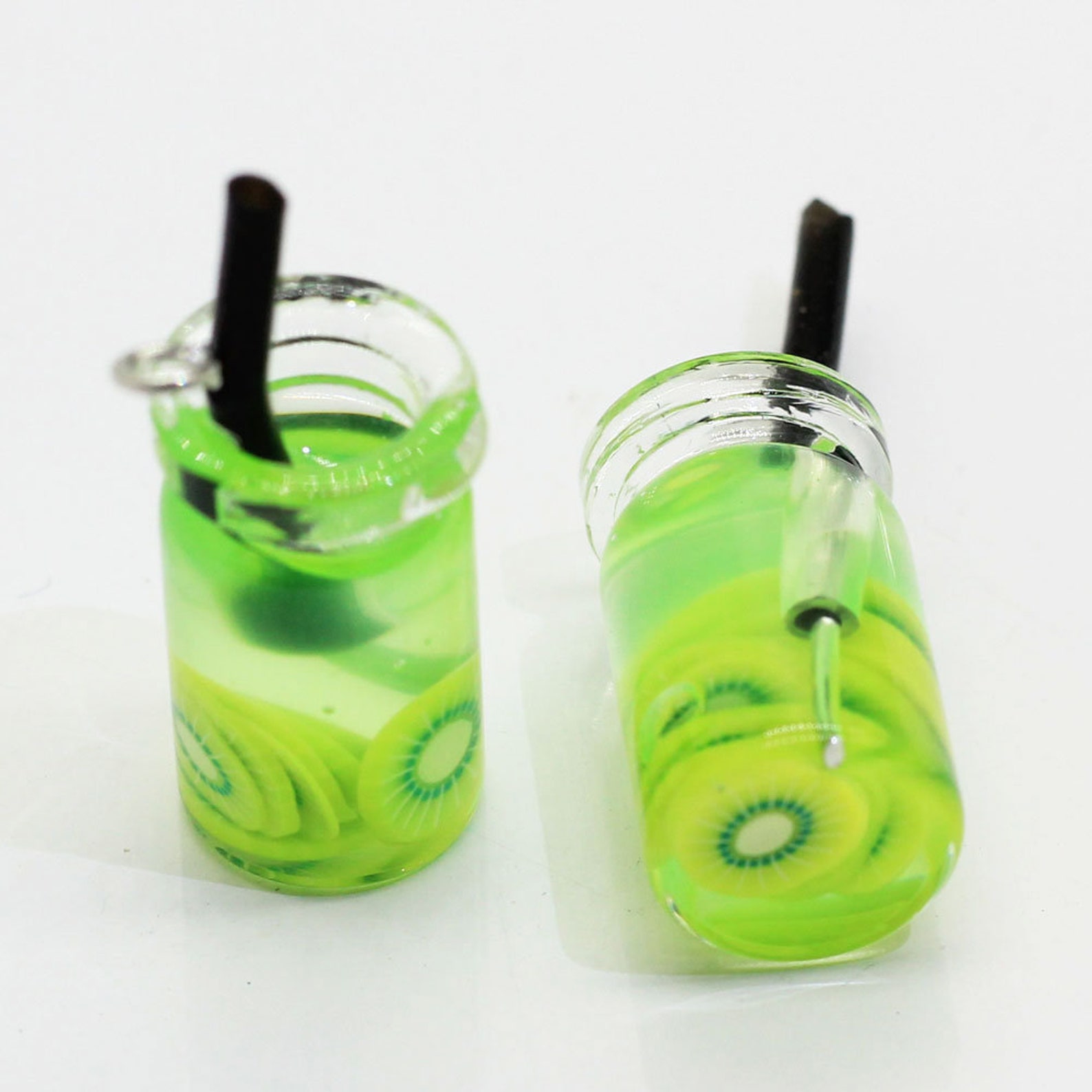 26mm Fruit Drink Bottle Resin Charms Strawberry Food Pendant | Etsy