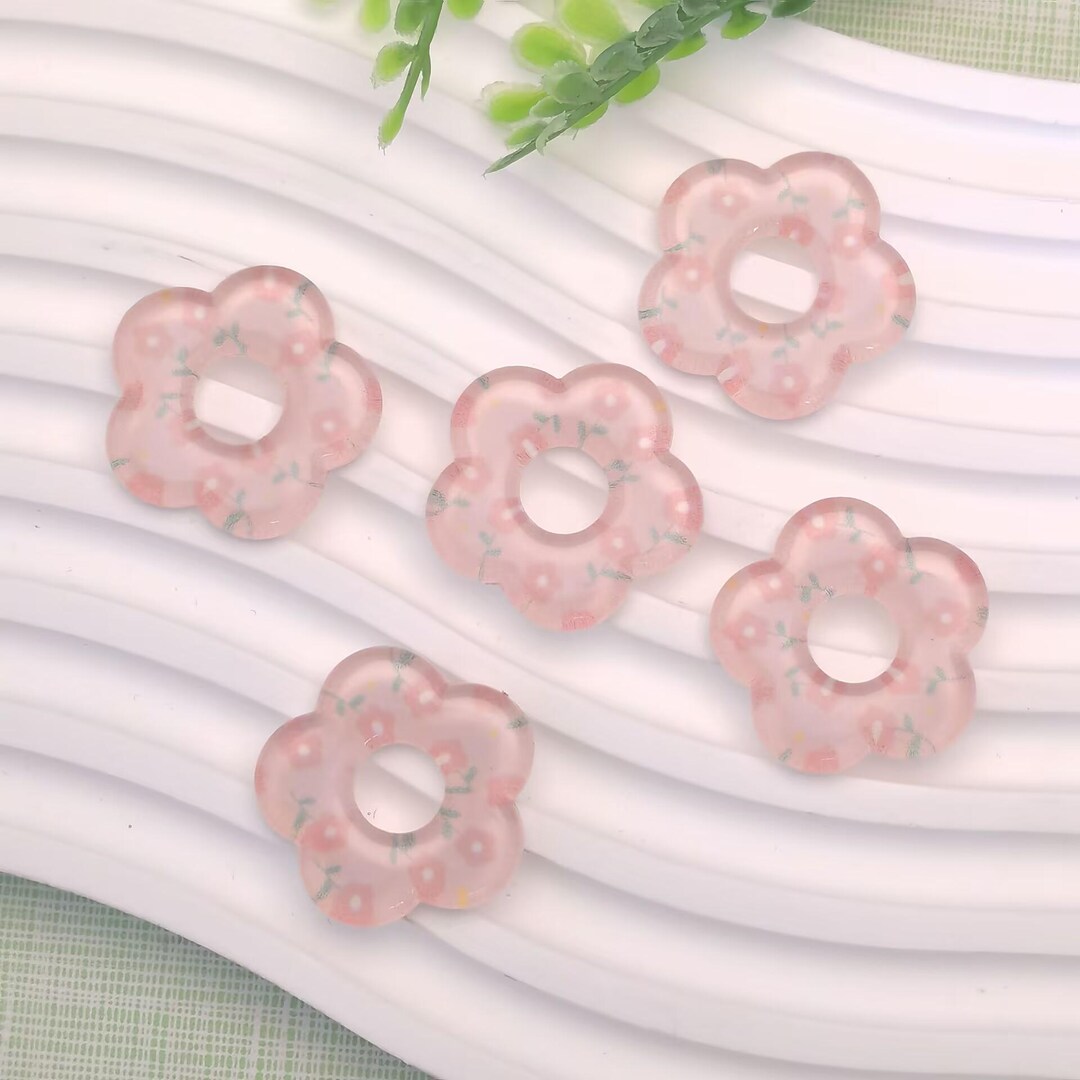Resin Flowers 25mm Flat Back Charms for Scrapbooking, DIY, Wedding ...
