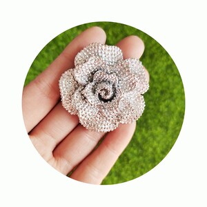 Resin Craft Flowers Glitter 45mm Resin 3D Diamond Flower Flatback ...