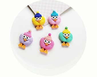 Bear Duck Girl Resin Cartoon Simulation Fake Food for DIY Jewelry ...