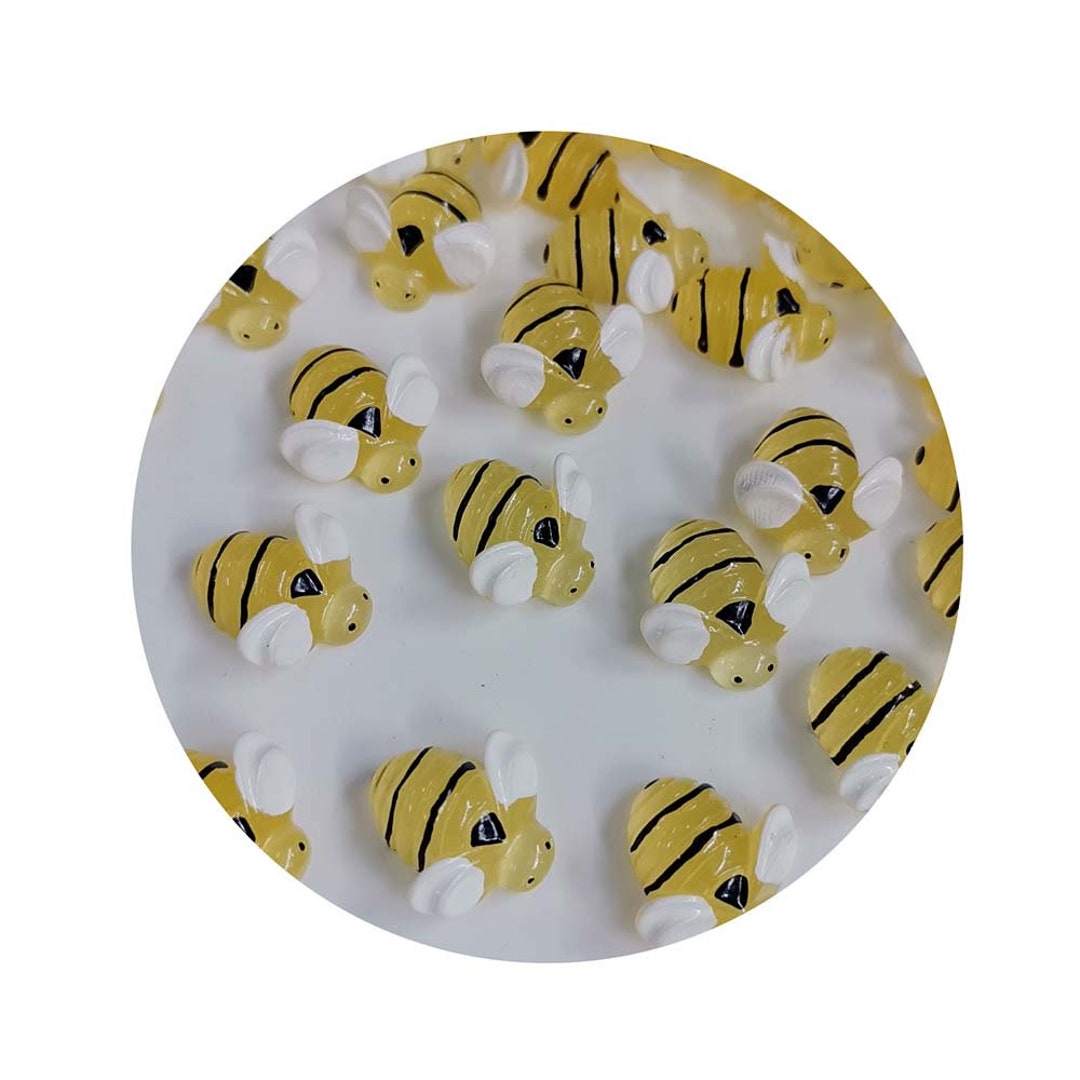 Mini Flatback Resin Bee Transparent Resin Cabochon Bees for Craft ...