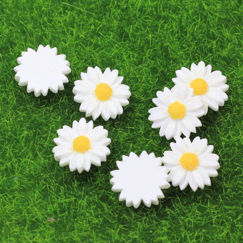 Mixed Color Chamomile Flat Back Resins Cabochon Scrapbook 3D - Etsy