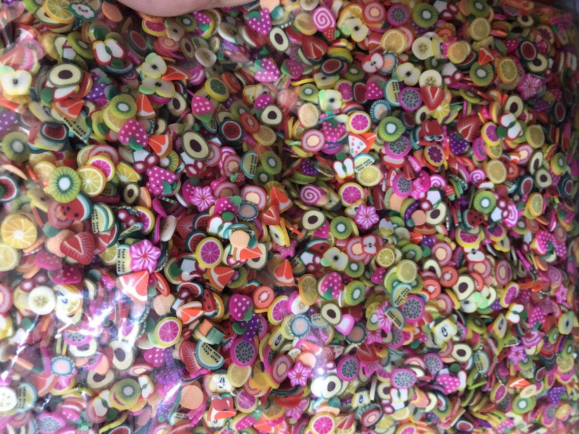 Polymer Clay Sprinkles Mini 5mm Fimo Fruit Slices for Nails Art Tips ...