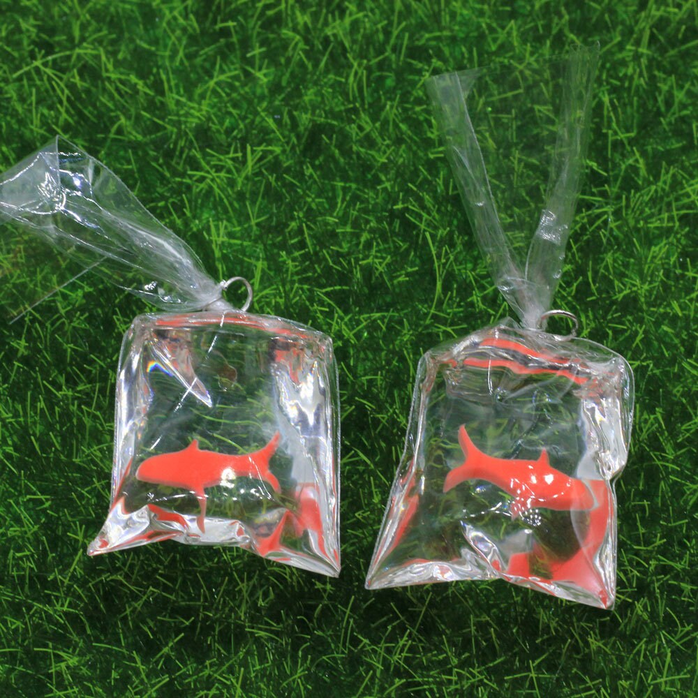Transparent Resin Goldfish Charms Small Fish in Water Bag - Etsy