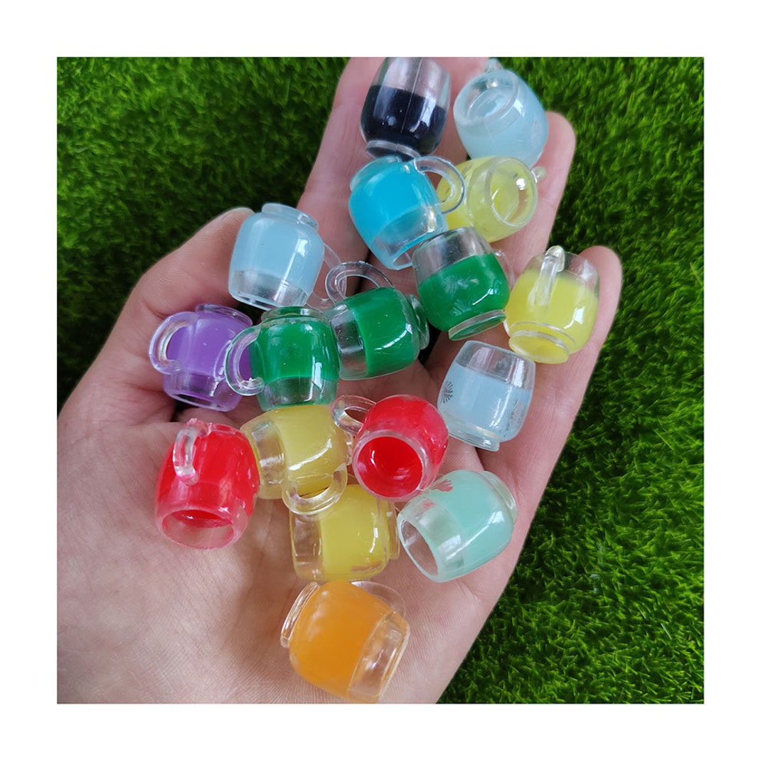 Resin Mini Luminous Kawaii 3D Cup Landscape Miniatures for Dollhouse ...