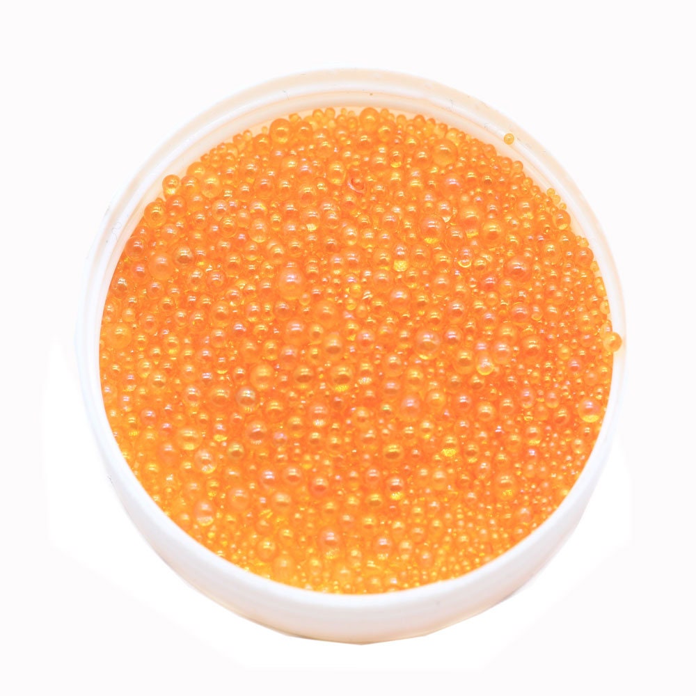 Iridescent Clear Glass Assorted Size Microbeads Colorful Mix Bubble ...