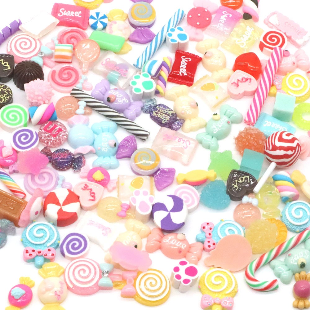 Wholesale 50/100PCS Various Resin Fake Candy Cabochons Random - Etsy