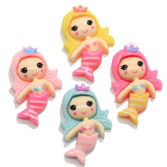 Mix Gril Mermaid Fish Tail Flatback Resin Decoration Crafts - Etsy