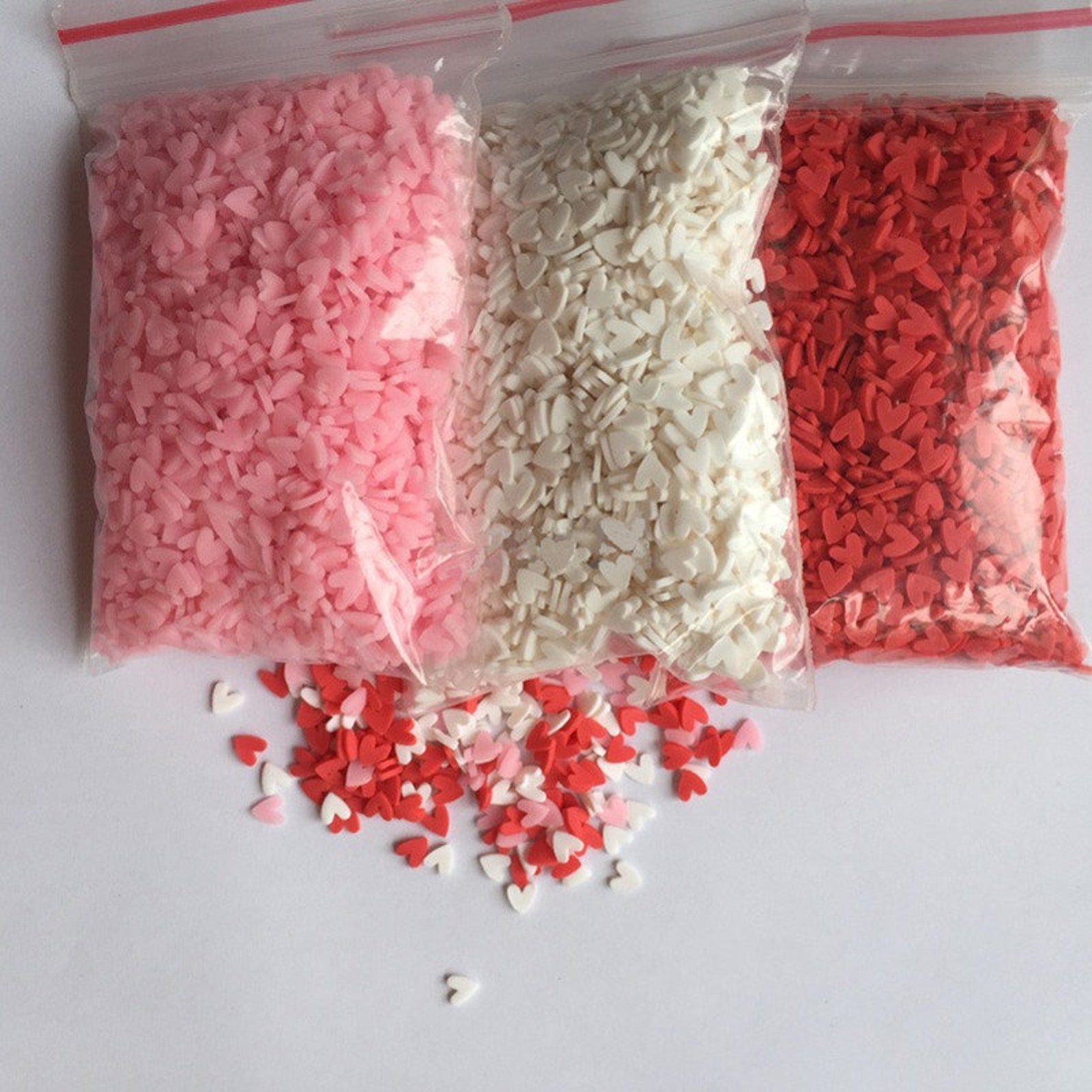 100g Love Heart Slices Fimo Polymer Clay Sprinkles for Crafts | Etsy